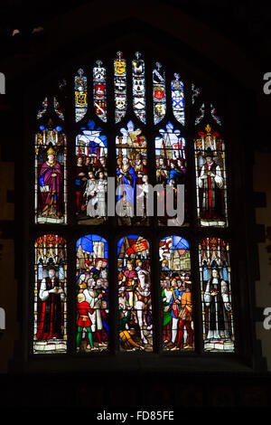 Modern Stained Glass window in Durham Cathedral England JMH0385 Stock ...