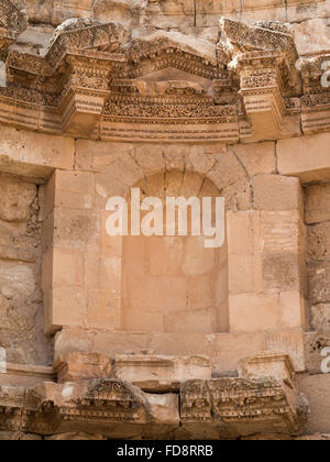 The Nymphaeum in Jerash, Jordan. Jerash is the site of the ruins of the ...