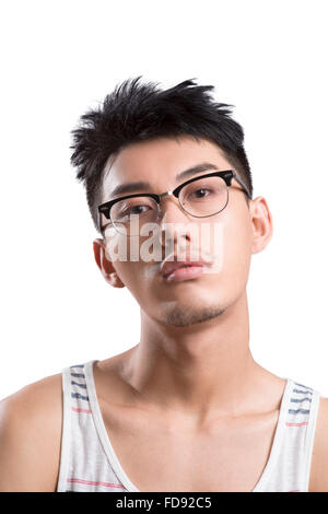 Front view black man crying Stock Photo - Alamy