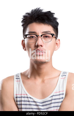Front view black man crying Stock Photo - Alamy