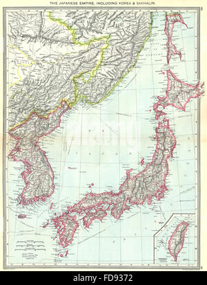 Japanese Empire. Korea Japan Taiwan Formosa. THE TIMES 1922 old vintage ...