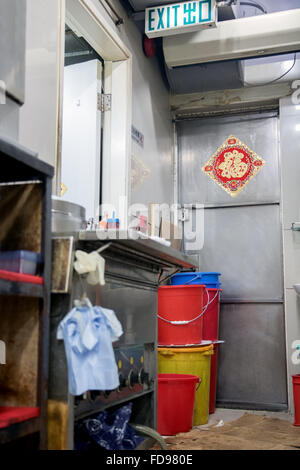 emergency exit door with kitchen in airplane Stock Photo - Alamy