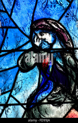Stained Glass Window in Tudeley Church by Marc Chagall Stock Photo - Alamy