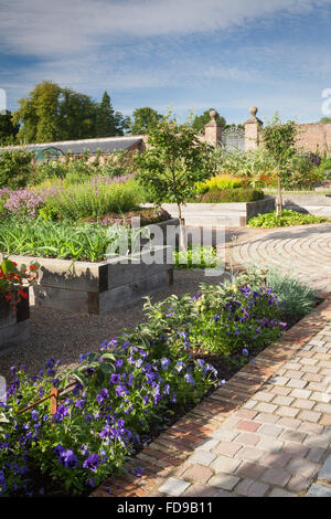 The Kitchen Garden at Rudding Park, North Yorkshire, UK. Summer, July ...