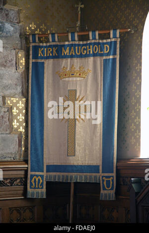 Crown of a church banner Stock Photo - Alamy