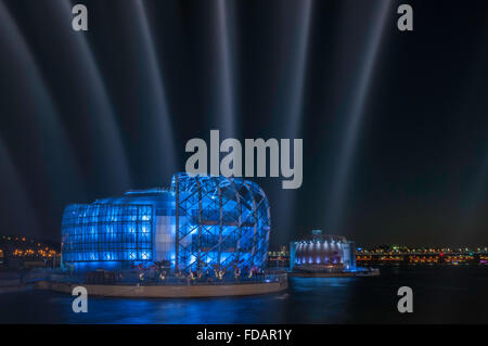 Some Sevit, Island Vista, Hangang Floating Island, with water fountain ...