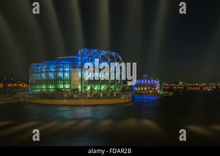 Some Sevit, Island Vista, Hangang Floating Island, with water fountain ...