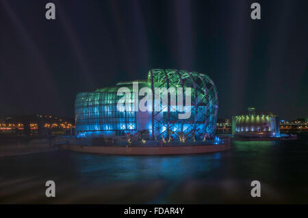 Some Sevit, Island Vista, Hangang Floating Island, with water fountain ...