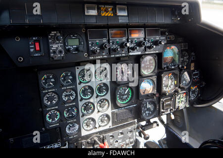 Helicopter control panel Stock Photo - Alamy