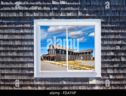 Cape Cod window photomount Massachusetts USA Stock Photo - Alamy