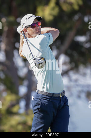 Torrey Pines, California, USA. 8th Feb, 2015. J.B. Holmes putts on the ...