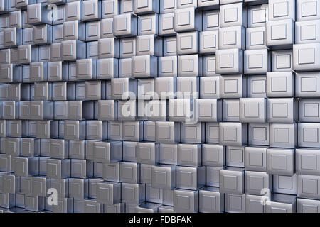 Background image of futuristic concept with silver cube elements Stock ...