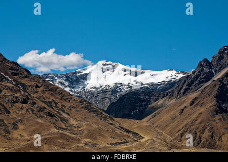 Snow, capped, Andes Mountains, Cusco district, Peru Stock Photo - Alamy