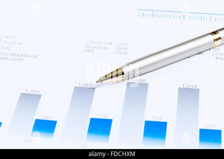 Close up of papers with graphs and diagrams Stock Photo - Alamy