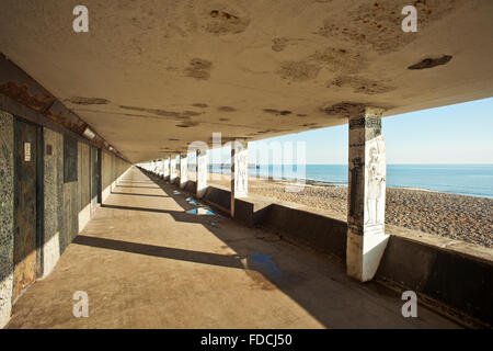 Hastings Bottle Alley promenade, covered in recycled bottle fragments ...