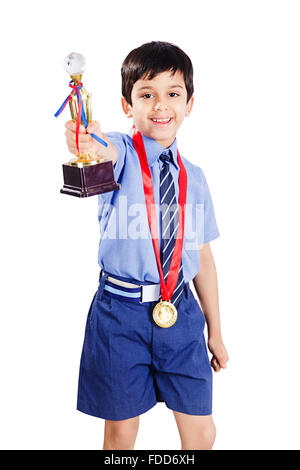 Portrait of school boy with medal Stock Photo - Alamy