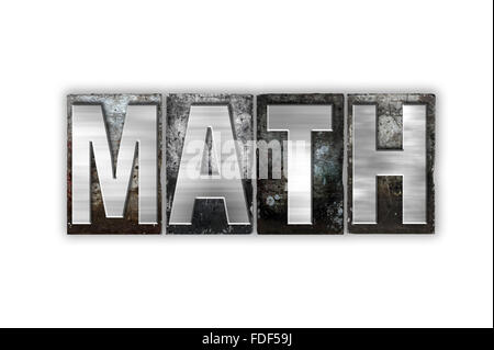 The word "Math" written in white 3D letters on a colorful background ...