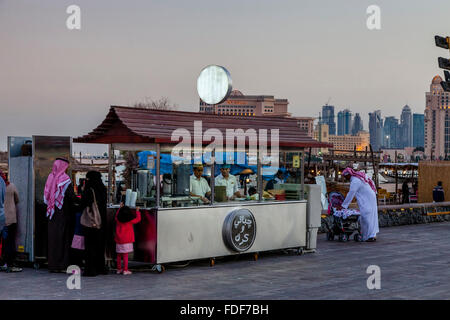 A Food Stall At The Night Market, Katara Cultural Village, Doha, Qatar ...