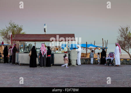 A Food Stall At The Night Market, Katara Cultural Village, Doha, Qatar ...