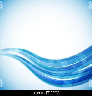Abstract vector background, blue waved lines for brochure, website ...