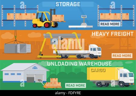 Warehouse and Logistics Banner Stock Vector Image & Art - Alamy