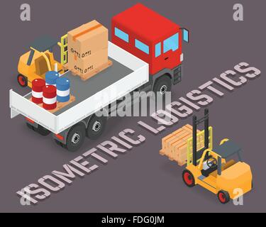 Warehouse Storage and Delivery Isometric Stock Vector Image & Art - Alamy