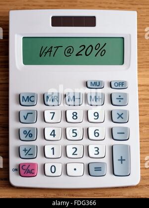 Calculating VAT Tax Percentage Stock Photo - Alamy
