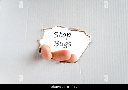 Stop bugs text concept Stock Photo - Alamy