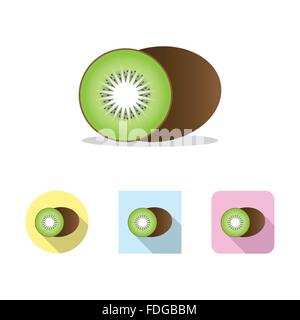 kiwi fruit icon on white background. flat style. kiwi icon for your web ...