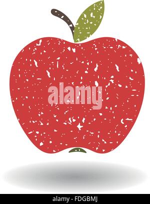 Red apple on white. EPS 10 vector illustration with mesh and ...