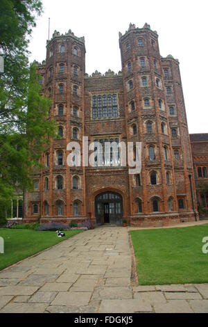 Layer Marney Tower. Tudor building dating from 1520. These crowns and ...