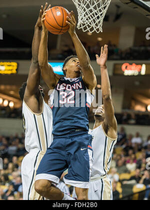Orlando, FL, USA. 31st Jan, 2016. UCF center Tacko Fall (24) defends a ...