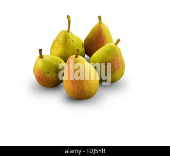 Single fresh Packham pears fruit isolated on white background Stock ...