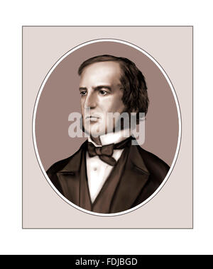 George Boole Mathematician Logician Portrait Modern Illustration Stock ...