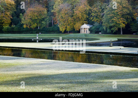 The Temple of Piety with pediment and Tuscan columns at Studley Royal ...