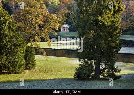 The Temple of Piety with pediment and Tuscan columns at Studley Royal ...
