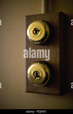 old-fashioned electrical switches Stock Photo - Alamy