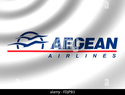 Aegean Airlines logo icon flag Stock Photo - Alamy