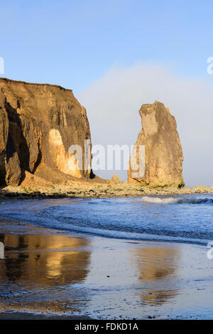 Coastal erosion of cliffs just north of Seaham, Co. Durham, England, UK ...