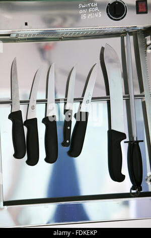 Butcher's equipment in the Venison Processing Unit at Hatfield Forest ...