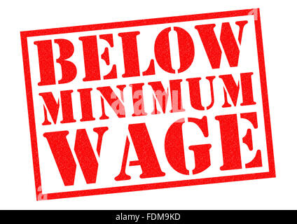 MINIMUM WAGE red Rubber Stamp over a white background Stock Photo - Alamy