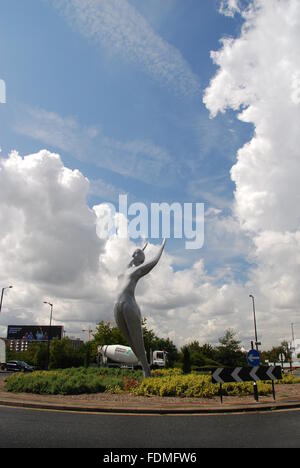 Athena UKs tallest bronze sculpture on Connaught Bridge Roundabout ...