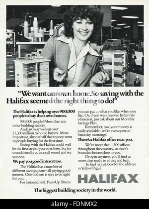 1970s UK Halifax Magazine Advert Stock Photo - Alamy
