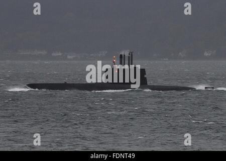KNM Utstein (S302), an Ula-class submarine operated by the Royal ...