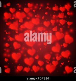 Valentin's day Background with Hearts Stock Vector Image & Art - Alamy