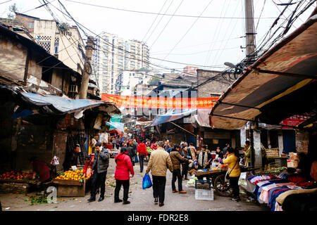 Chongqing, China - The view of people's lifestyle at Shibati, the last ...