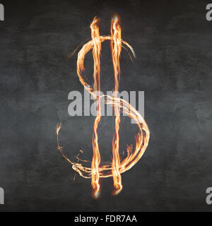 Fire dollar symbol Stock Photo - Alamy