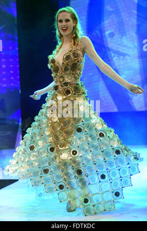 German actress Wilma Elles on a catwalk during the Lambertz Monday ...