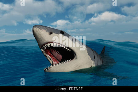 A Giant Megalodon Shark Stock Photo - Alamy