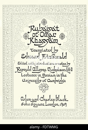 Rubaiyat of Omar Khayyam by Edward FitzGerald ( translation of a ...